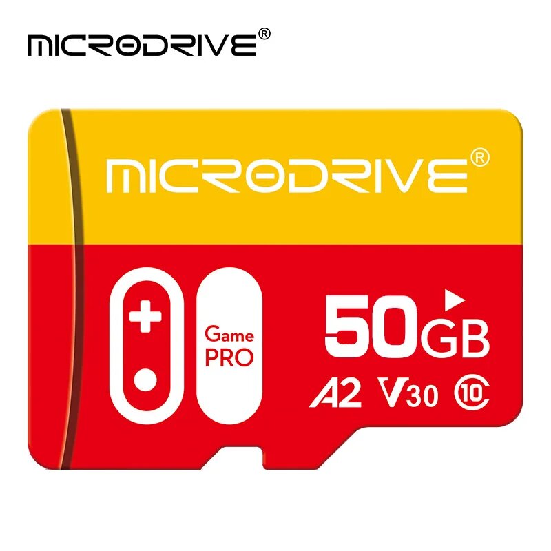 MicroDrive 50GB MicroSD Game PRO A2 V30 карта памяти