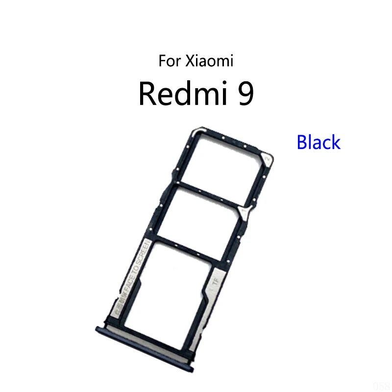 Новый держатель лотка для SIM-карты, разъем для чтения SIM-карт для Xiaomi Redmi 9 Black