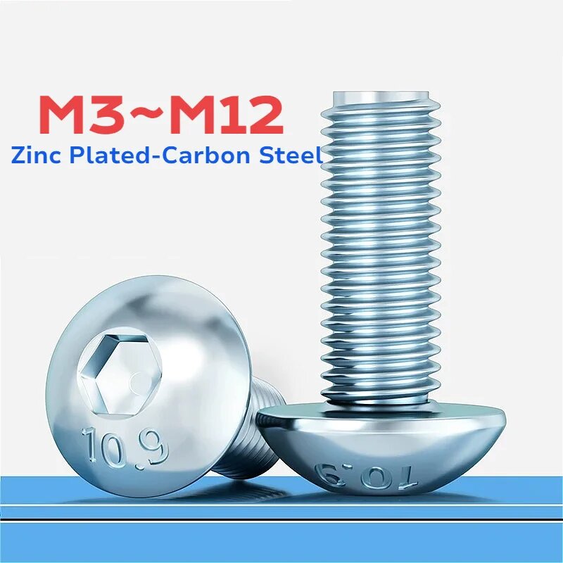 Винты M3-M12, оцинкованные, длина 25mm
