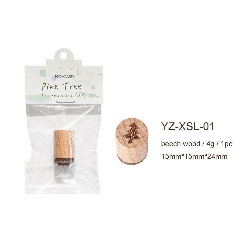 Деревянный штамп Pine Tree YZ-XSL-01, 15x15x24 мм