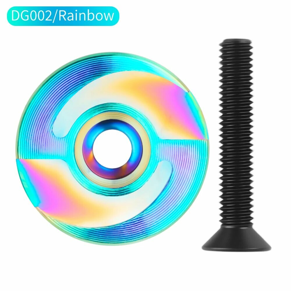 LUNJE Велосипедная гарнитура алюминиевая 28,6 мм DG002-Rainbow