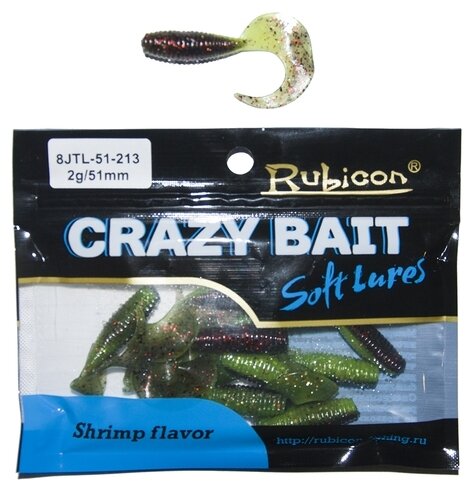 Съедобная силиконовая приманка RUBICON Crazy Bait JTL 2g, 51mm, цвет 213