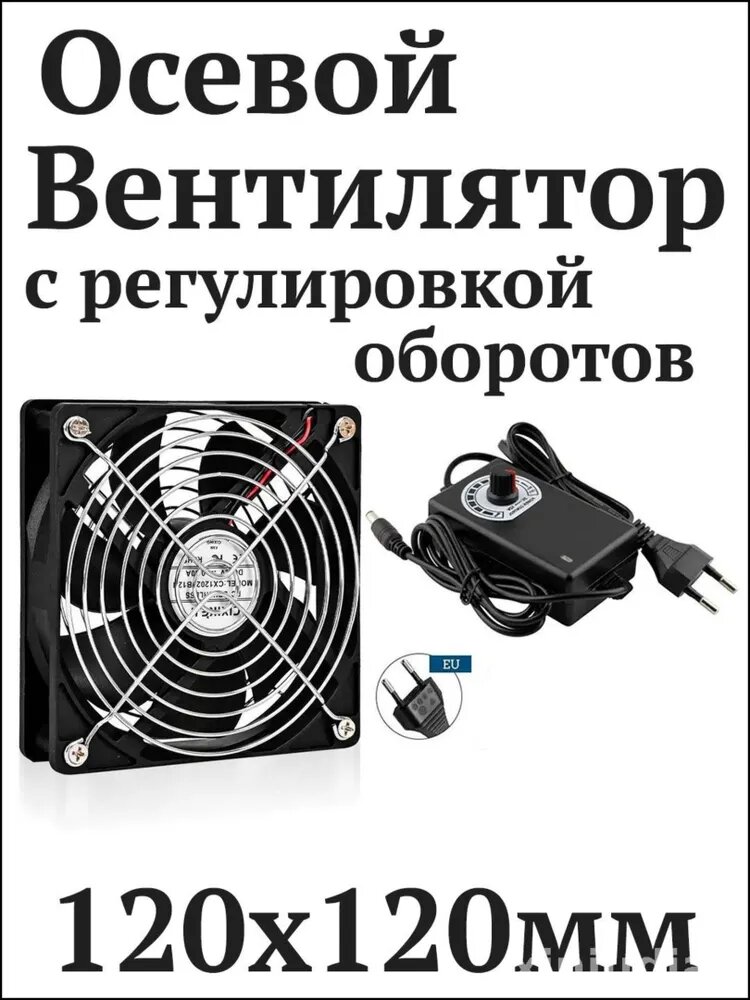 Бесшумный вентилятор GEALFIS 120 мм с гидродинамическим подшипником, бестселлер для ПК и серверов, оснащен плавной регулировкой оборотов через PWM управление, поставляется в количестве 1 штуки