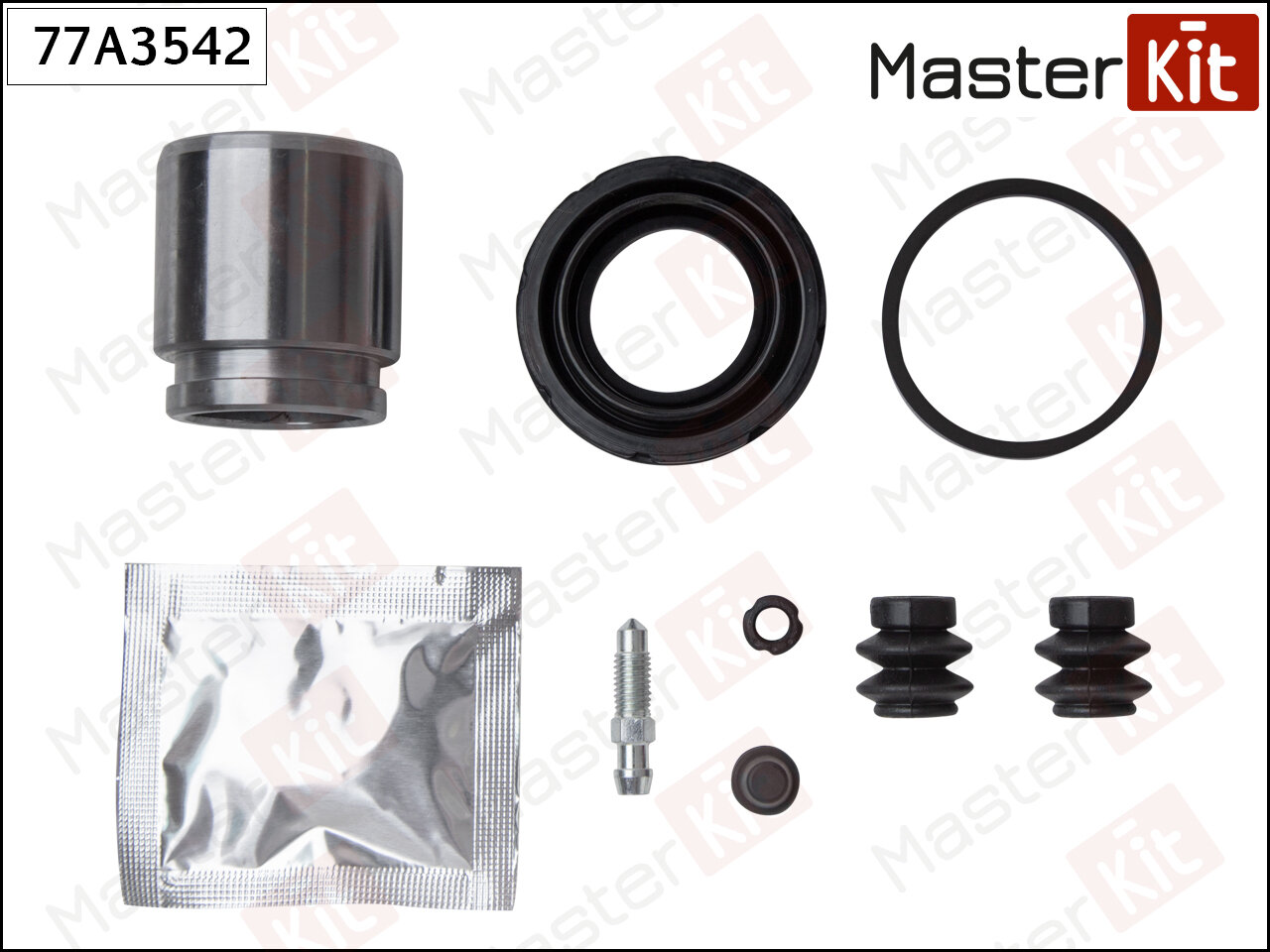 Ремкомплект тормозного суппорта + поршень Lexus RX (_U3_) 2003 - 2008, Toyota HARRIER (_U3_), MASTERKIT 77A3542