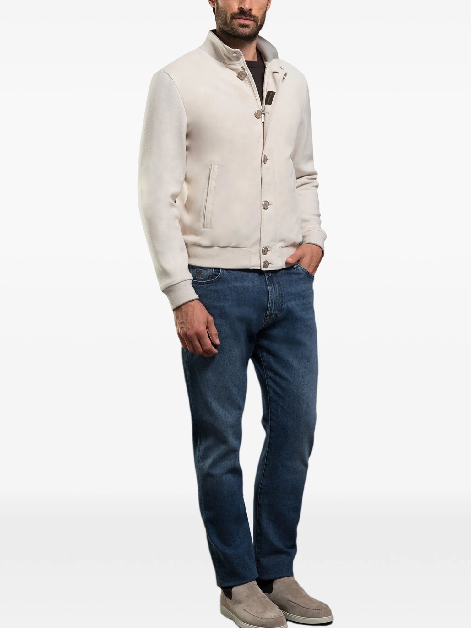 Куртка MooRER Fidani bomber jacket, размер 48, разноцветный — фото 1