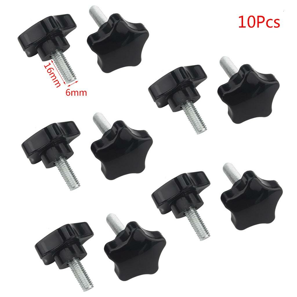 Пластиковые звёздообразные гайки M6/M8, Серебро - 6*16mm - 16mm