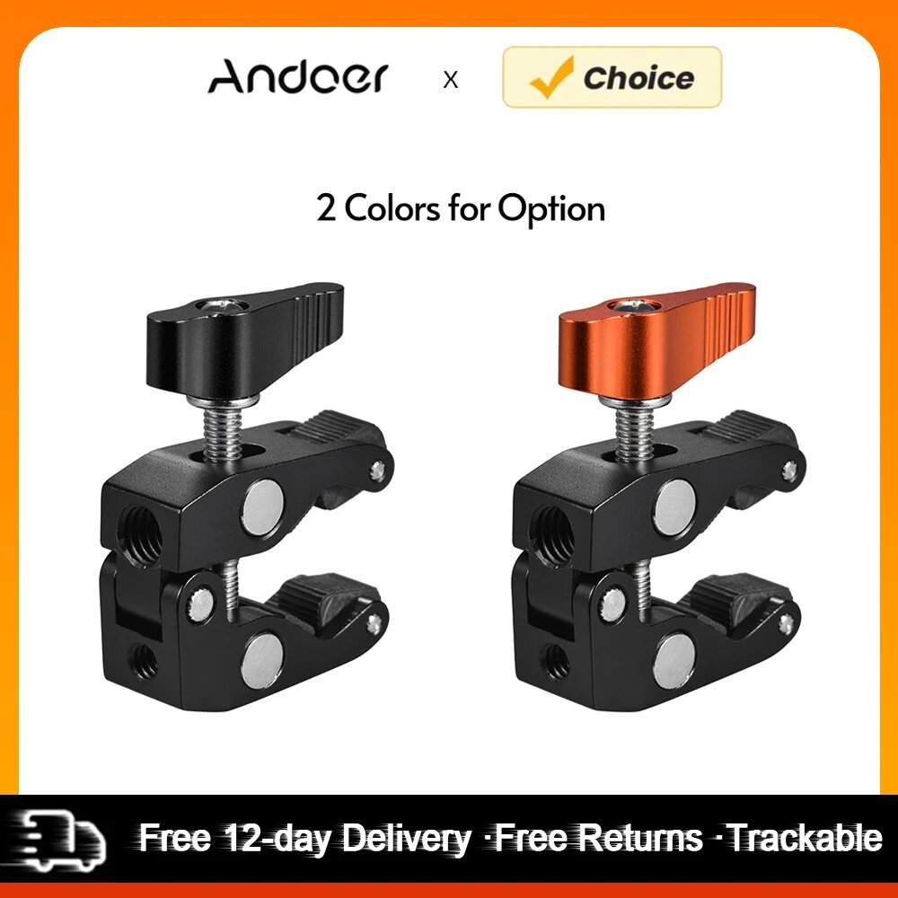 Andoer Crab Super Clamp для фотостудии black