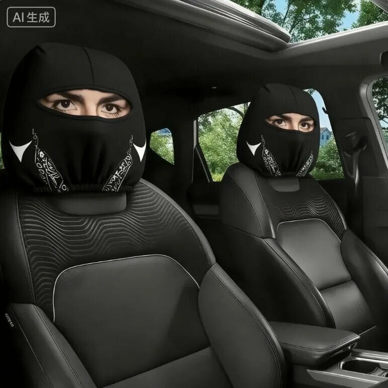 Чехол на подголовник на Салон полностью, Сиденье пассажирское, Полиакрил, 2 шт.