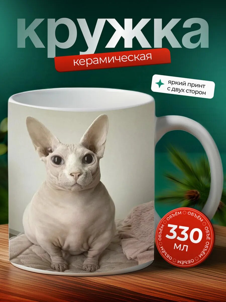 Кружка Южноафриканская сфинкса кошка 25,