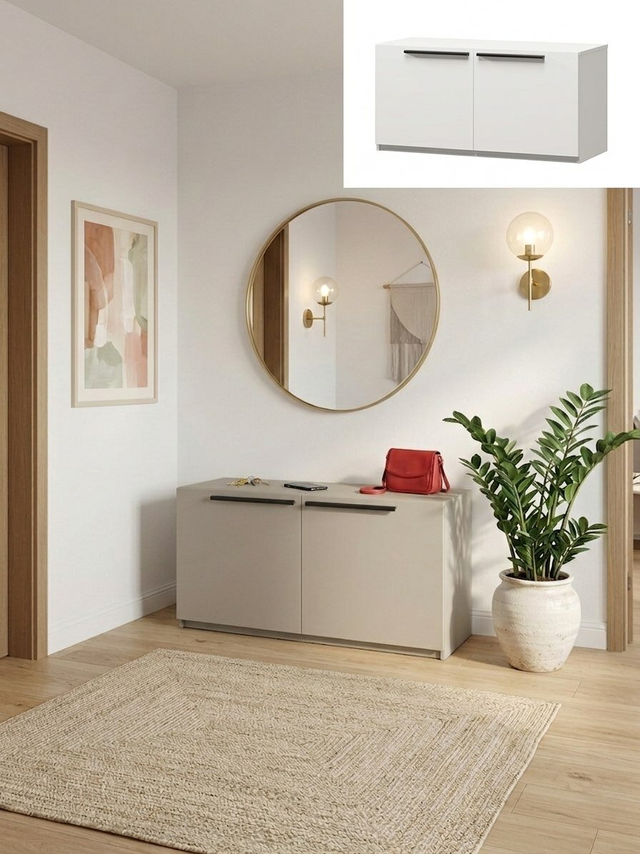 Обувница Лорена Пакс-2 Кашемир 5981 BS NEW 100x43x48 см, бежевый GOODFORM