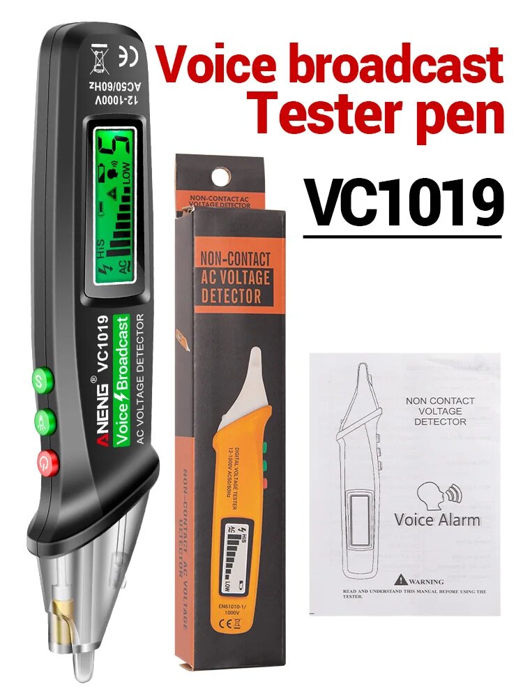 JINGTOOL VC1019 Голосовой тестер напряжения