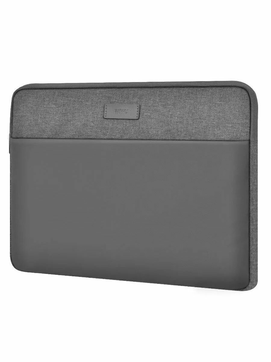 Чехол-конверт для ноутбука до 16.2 дюймов WiWU Minimalist Laptop Sleeve для Macbook Pro 16, серый