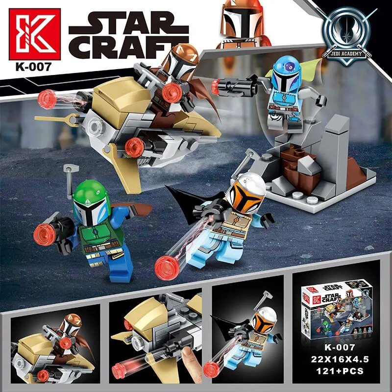Пластиковый конструктор Звездные Войны Штурмовики / Star Wars совместимы с конструкторами лего 134 штук (коробка)/ K-007/Подарки для мальчиков и девочек