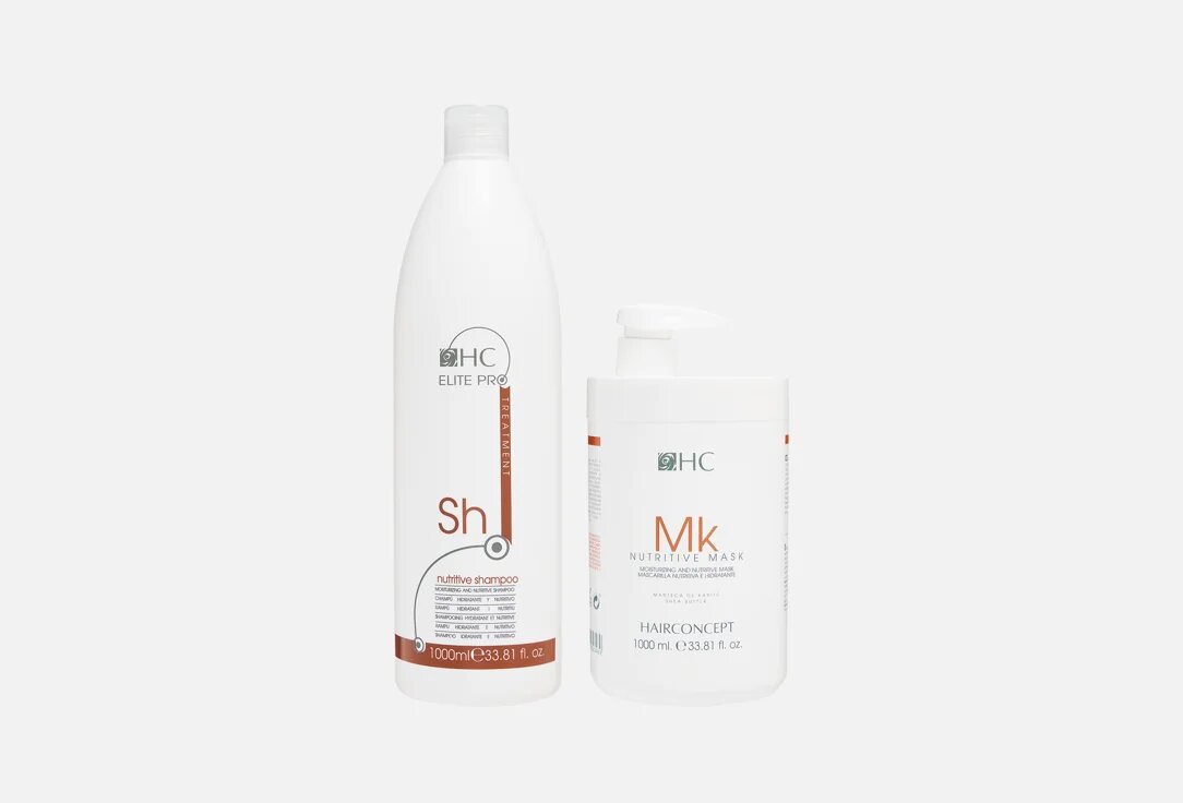 Hair Concept ELITE PRO Набор для питания волос шампунь+маска 2000 мл