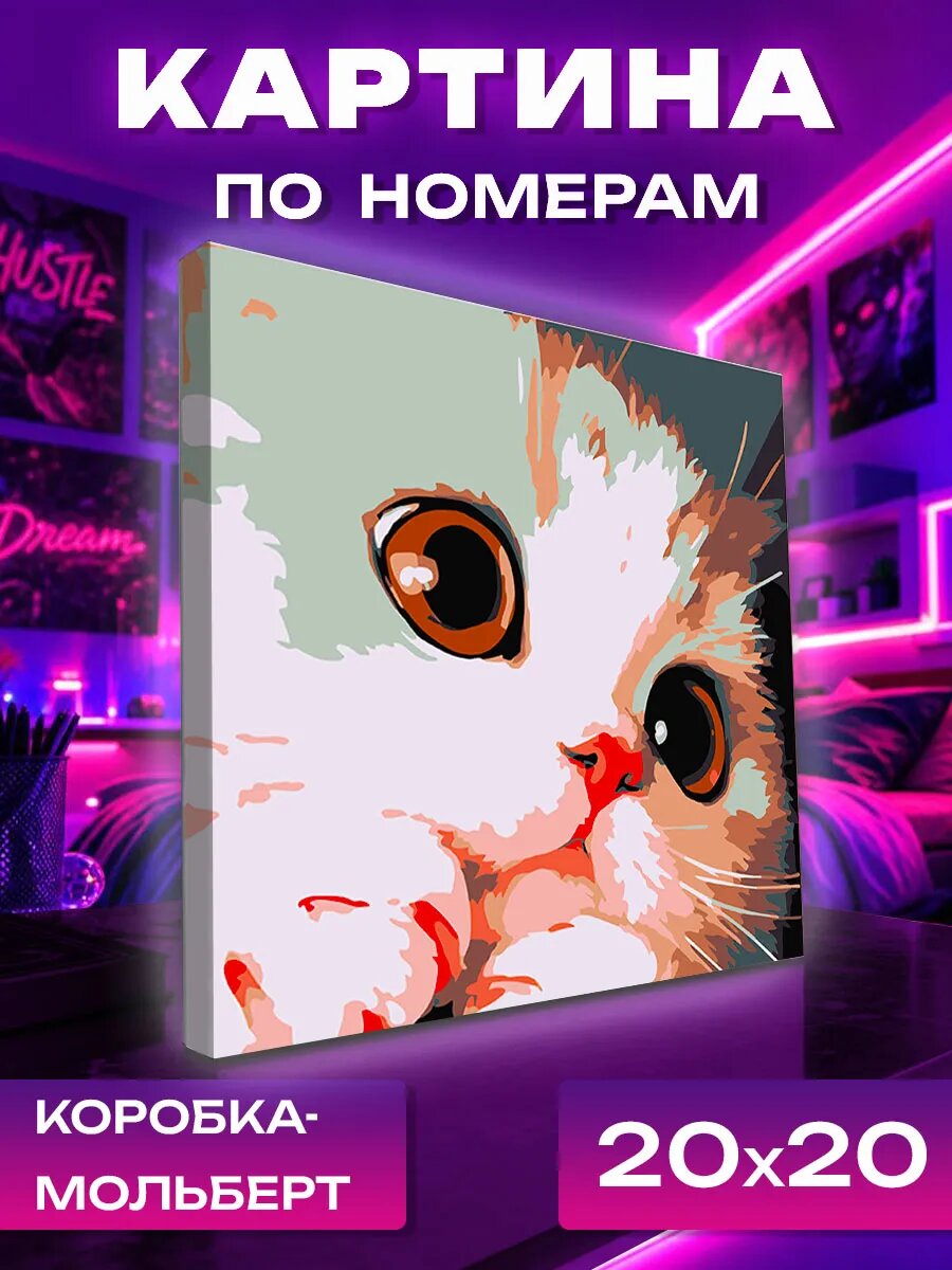 Картина по номерам маленькая Кот Милый