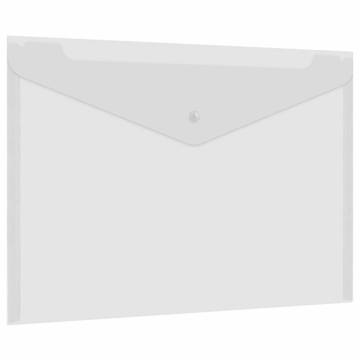 Папка-конверт на кнопке A4 "Universal" прозрачная (273070)