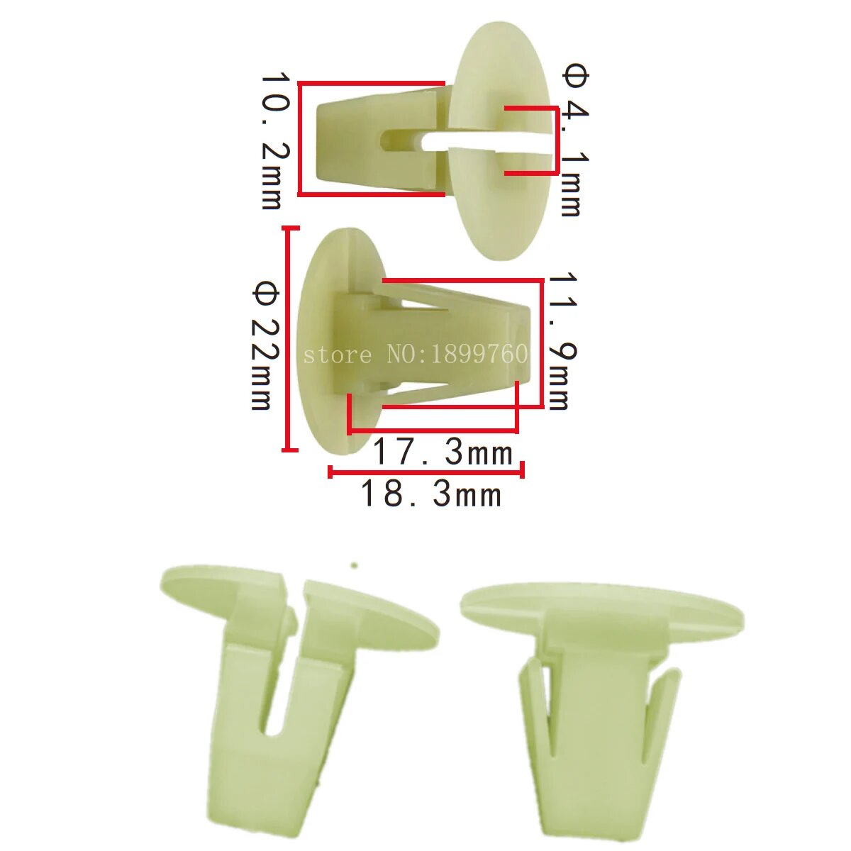 Нейлоновые фиксаторы кузова VW Skoda Seat Audi 50x