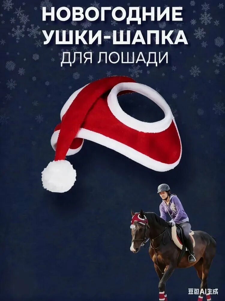 Новогодняя шляпа с лошадкой