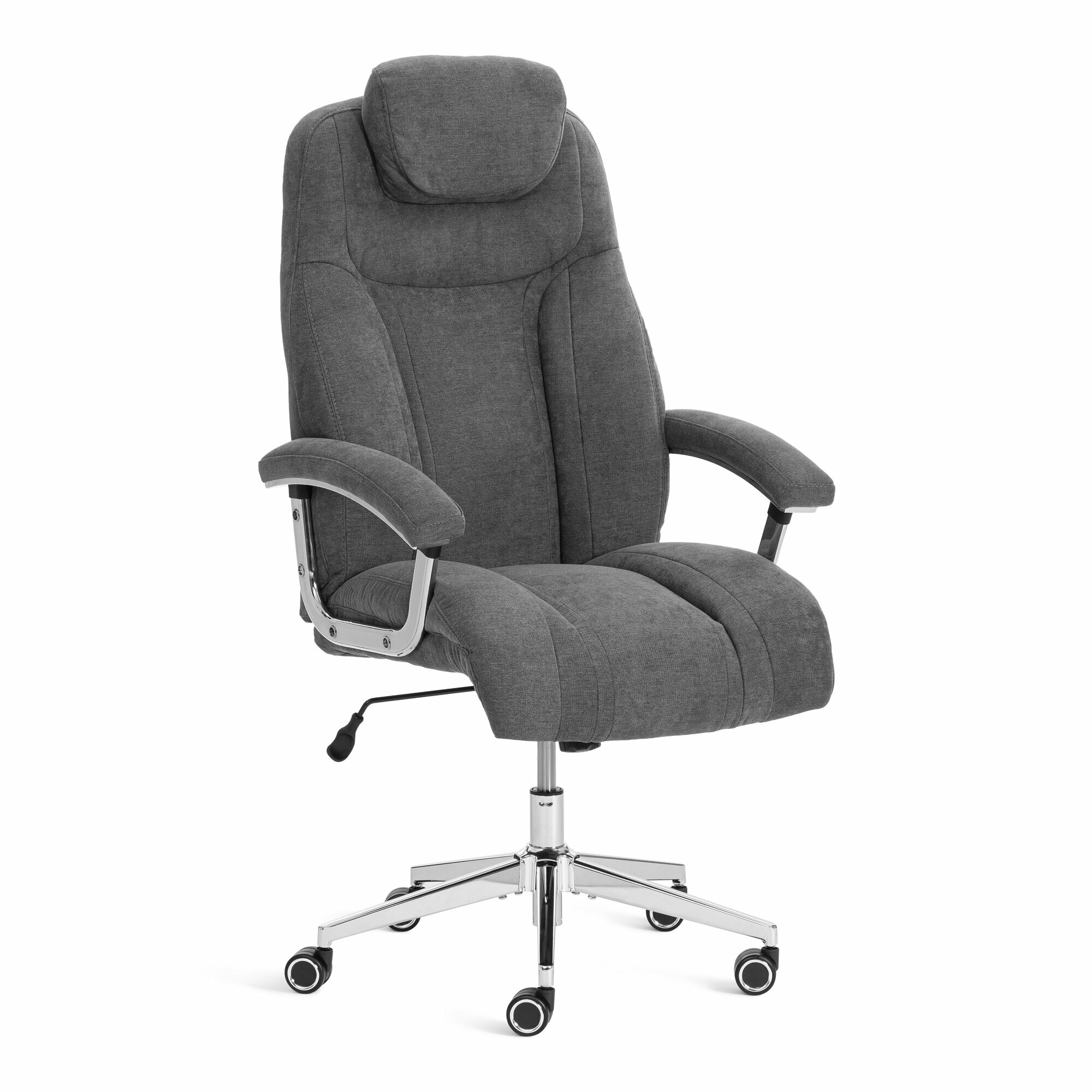 Кресло компьютерное офисное TetChair с подлокотниками, ортопедическое, серая ткань