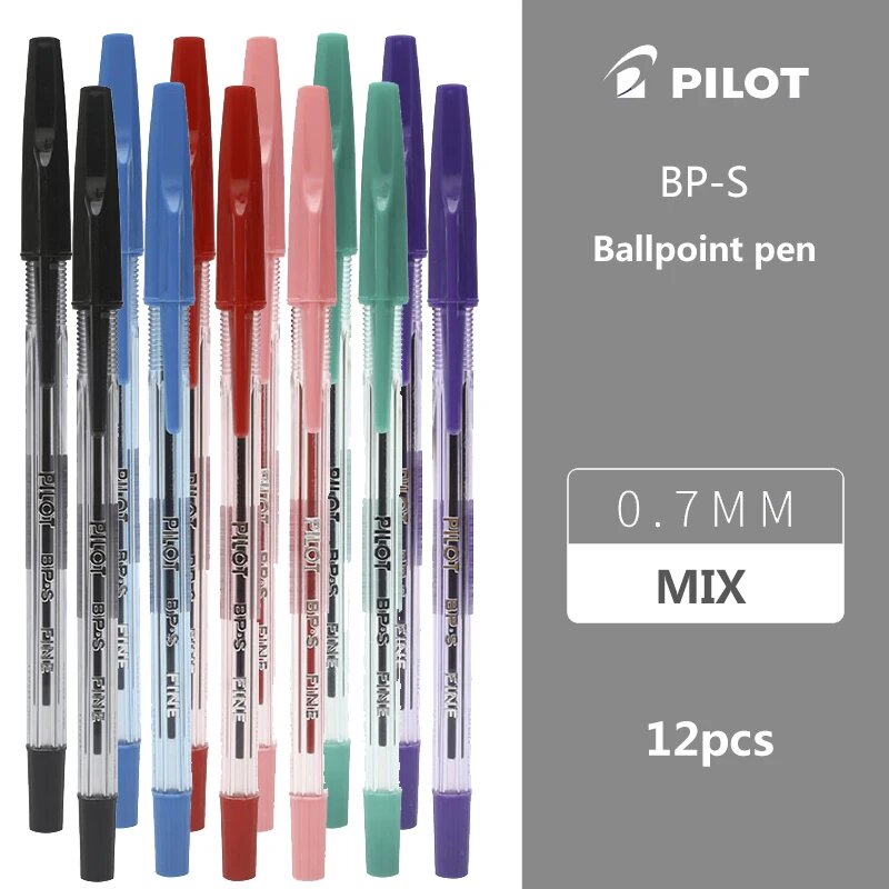 Шариковые ручки PILOT BP-SF 0,7 мм 6/12 шт. 12pcs mix