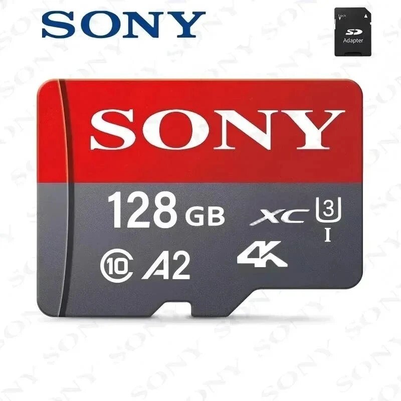 Sony карта памяти microSD 128 ГБ XC UHS-I A2