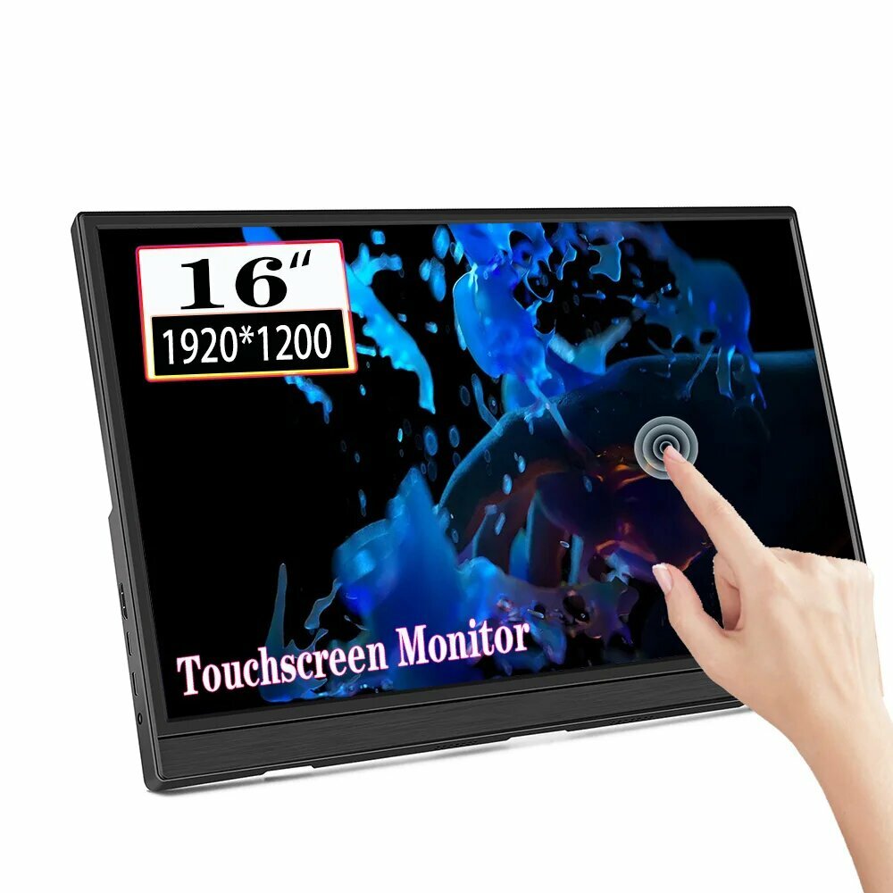 Сенсорный монитор AISHICHEN 14/15.6/16 дюймов IPS FULL HD 16 inch touch 1200P