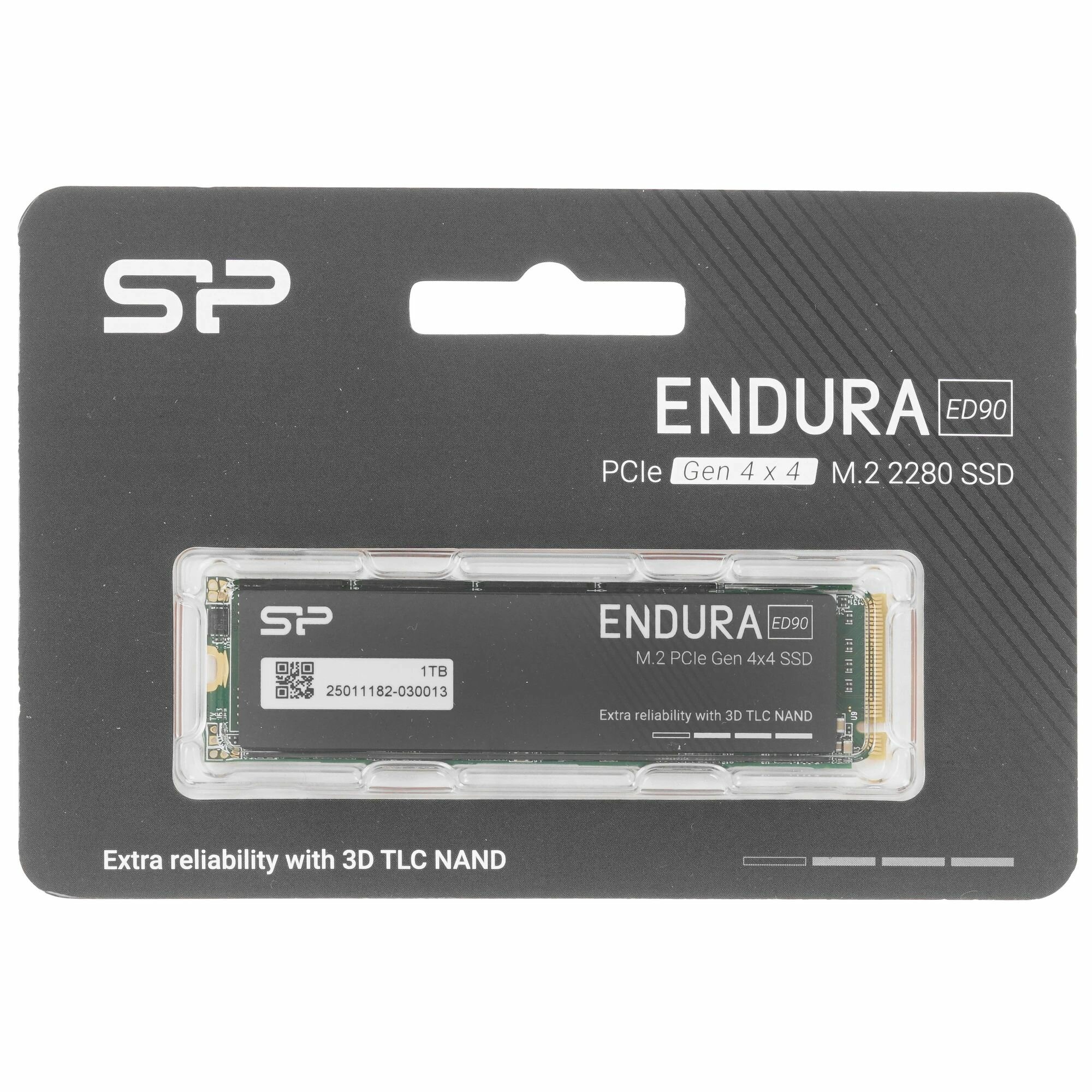 1 ТБ M.2 NVMe накопитель SiliconPower ENDURA ED90 (SP01KGBP44ED9005) - PCI-E 4.0, чтение - 5000 МБ/с, запись - 4800 МБ/c, TBW - 600