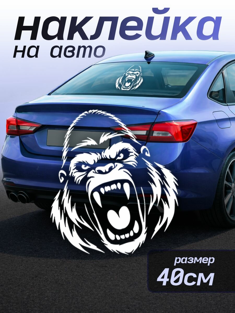 Наклейки на авто с принтом Горилла