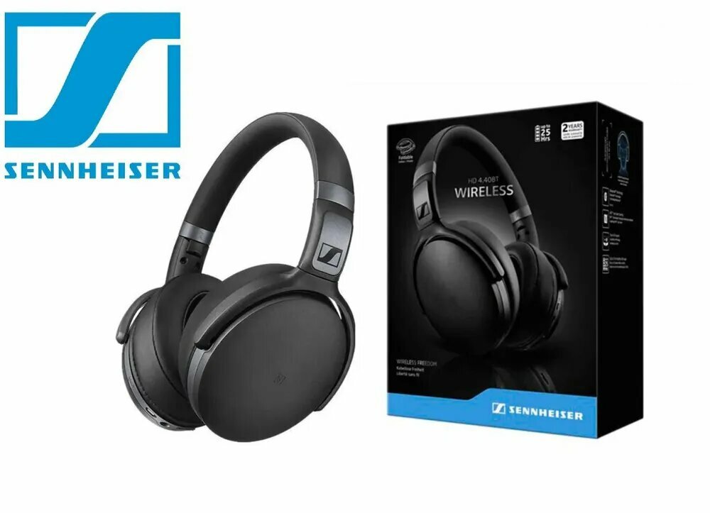 Sennheiser Наушники с микрофоном Sennheiser HD 4.40BT, Bluetooth, 3.5 мм, черный матовый