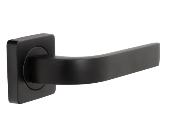 Ручка дверная MEL BC-128-30 BLACK, черная( комплект на одну дверь)