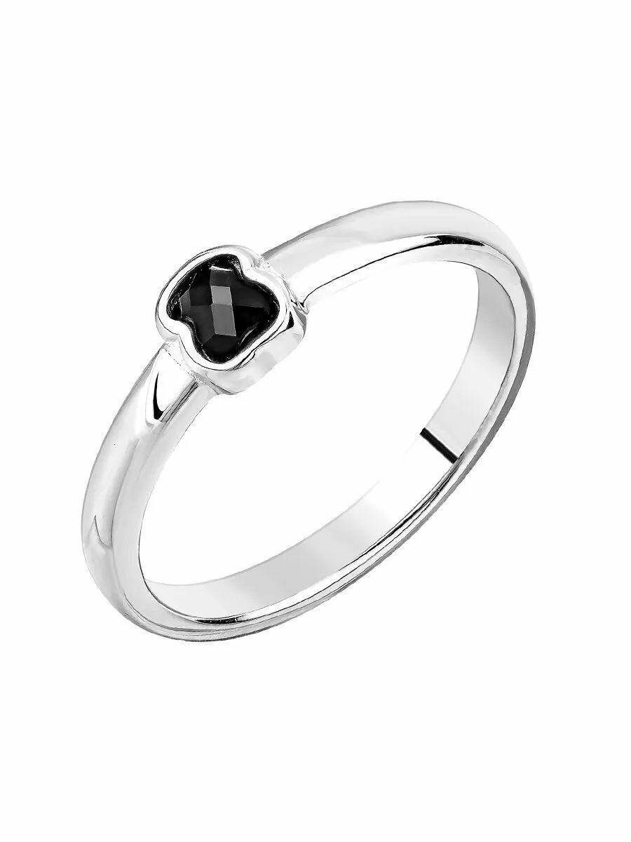 Кольцо, серебро, 925 проба, родирование, фианит