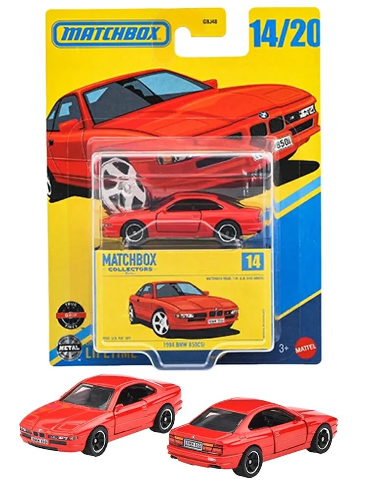 Машинка Matchbox Toys Premium Collector 1/64 GBJ48 Diecast Scale Model Car 1994 BMW 850CSi