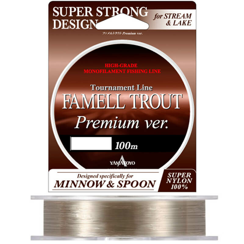 Леска Yamatoyo Famell Trout Premium ver. 100m #0.6 3LB Titanium Brown