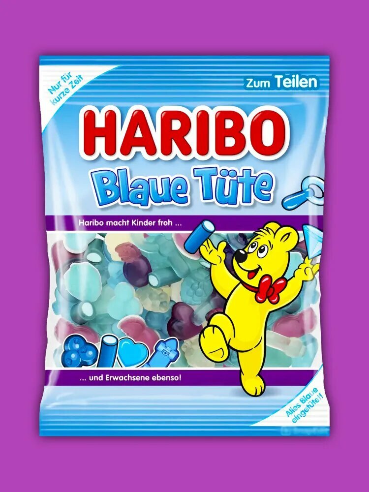 Мармелад HARIBO Blaue Tute (Синий Микс) 175г Германия