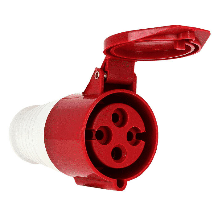 EKF Розетка каб. 32A 3P+E 380В IP44 224 ps-224-32-380