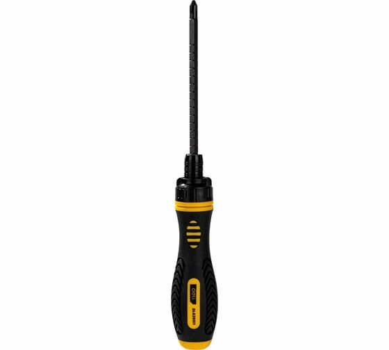 Двухсторонняя отвертка DELI DL626011 с трещоткой, PH2+SL6x180 мм 98383