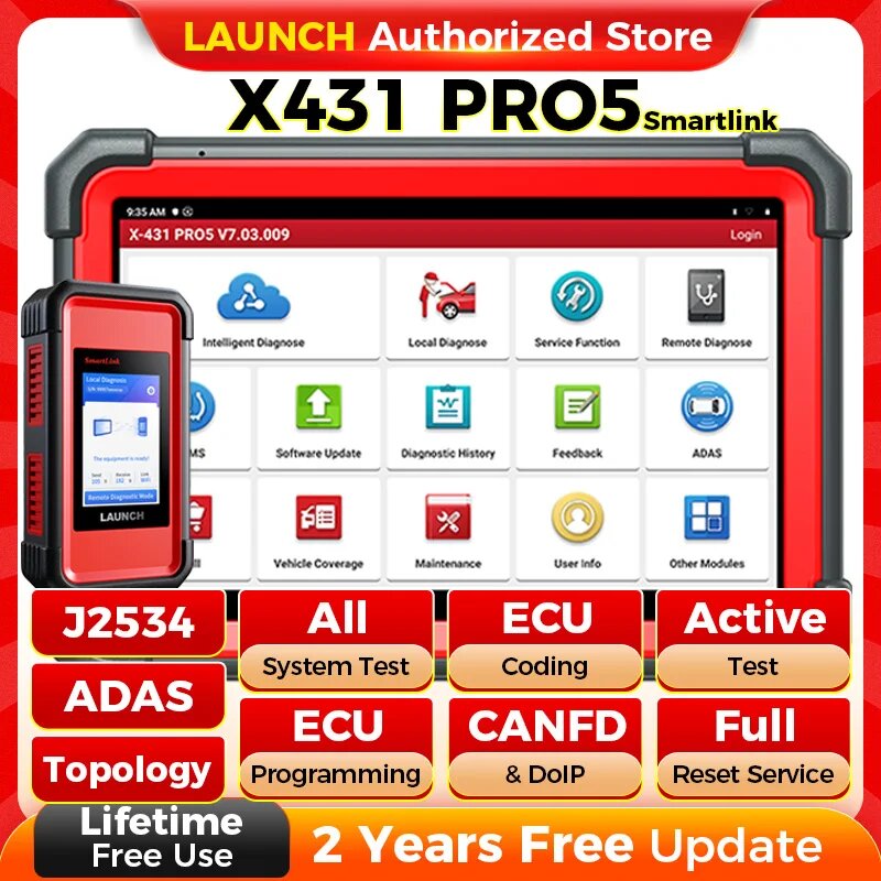 X431 PRO5 SmartLink OBD2 Сканер Диагностический инструмент Global Version