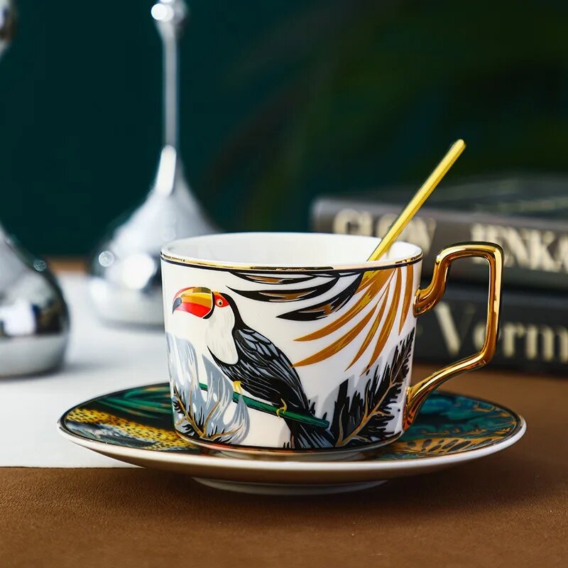 Чашка и блюдце из костяного фарфора, хаки, Royal Albert A04 220ml