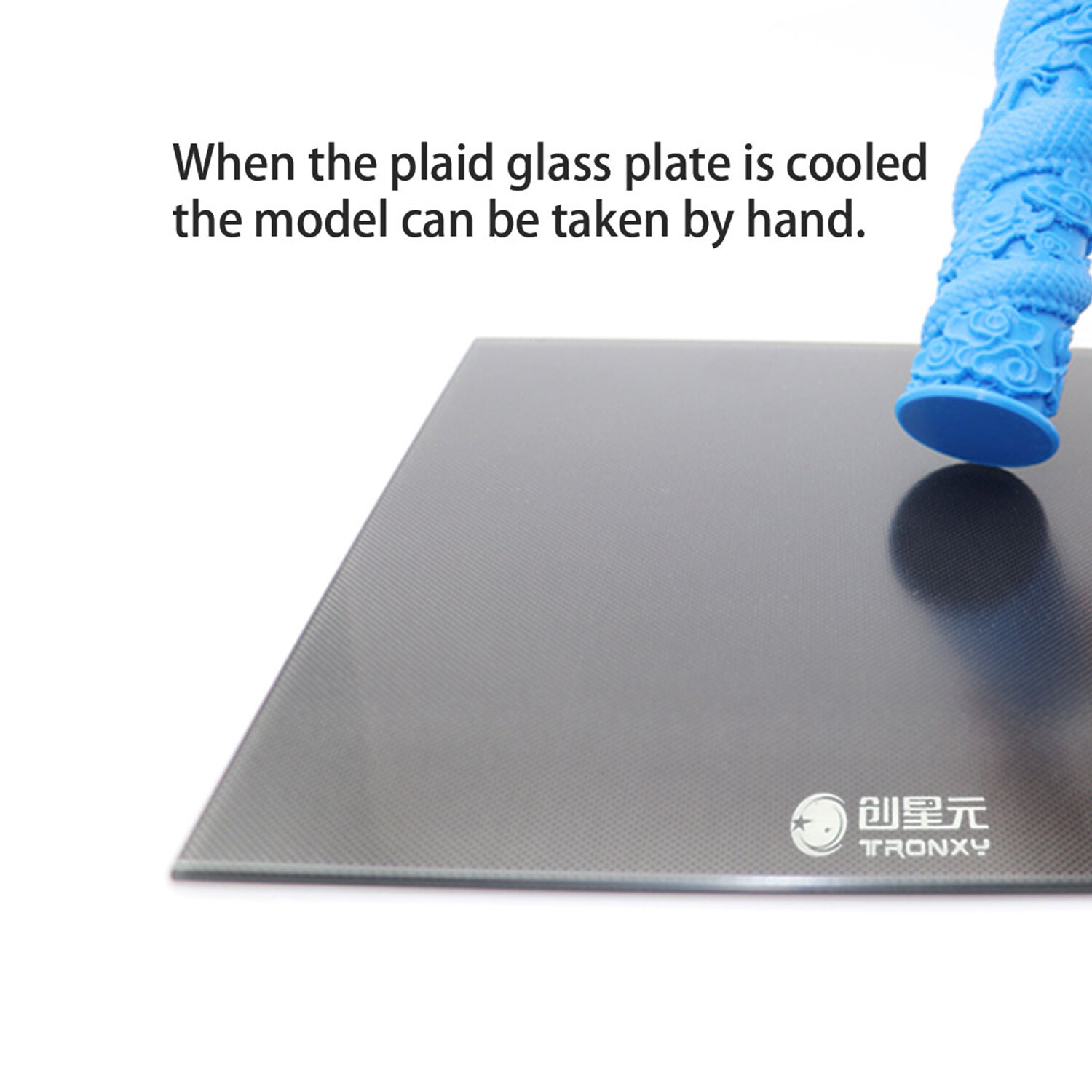Поверхность для печати на 3D-принтере Tronxy Carbon Silicon Crystal Glass размером 220*220 мм