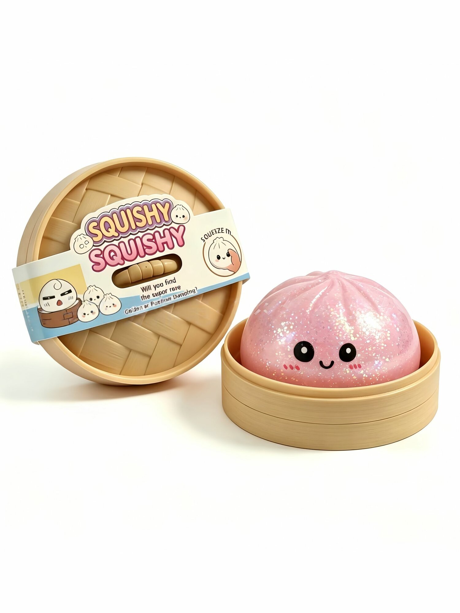 Glitter Dumpling Хинкали антистресс /пельмени сквиш/ антистрес сквиш-мялка/ игрушка для снятия стресса