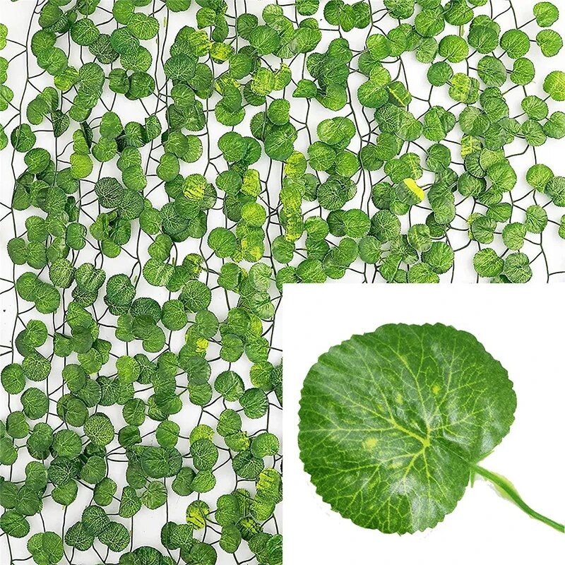 Искусственная винная гирлянда из листьев винограда 2M (1 String), Begonia Leaves