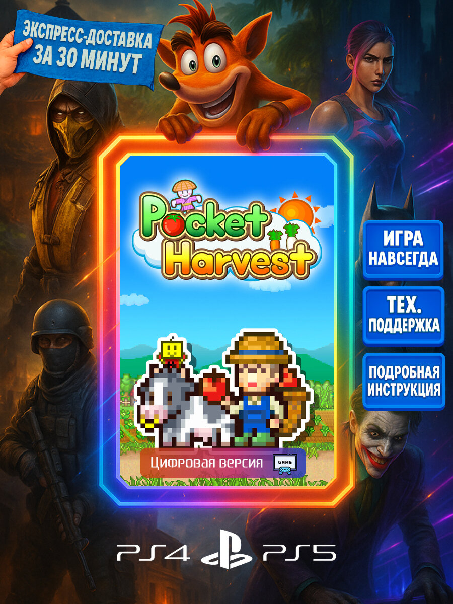 Pocket Harvest PS4/PS5 | Моментальная доставка | Английский язык | Имитация