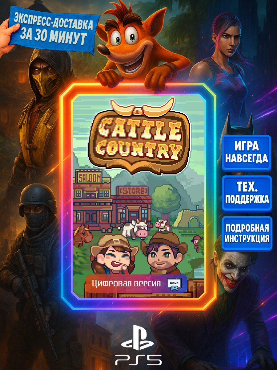 Cattle Country PS5 | Моментальная доставка | Английский язык | Казуальные