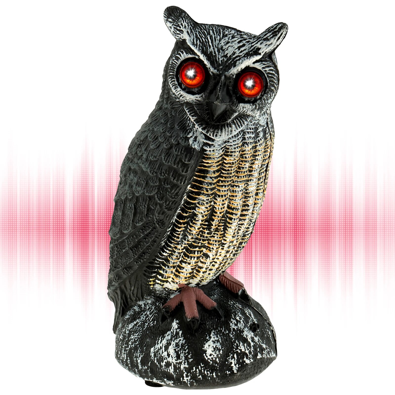 Садовая фигурка-отпугиватель совы Solar Owl Owl Beige