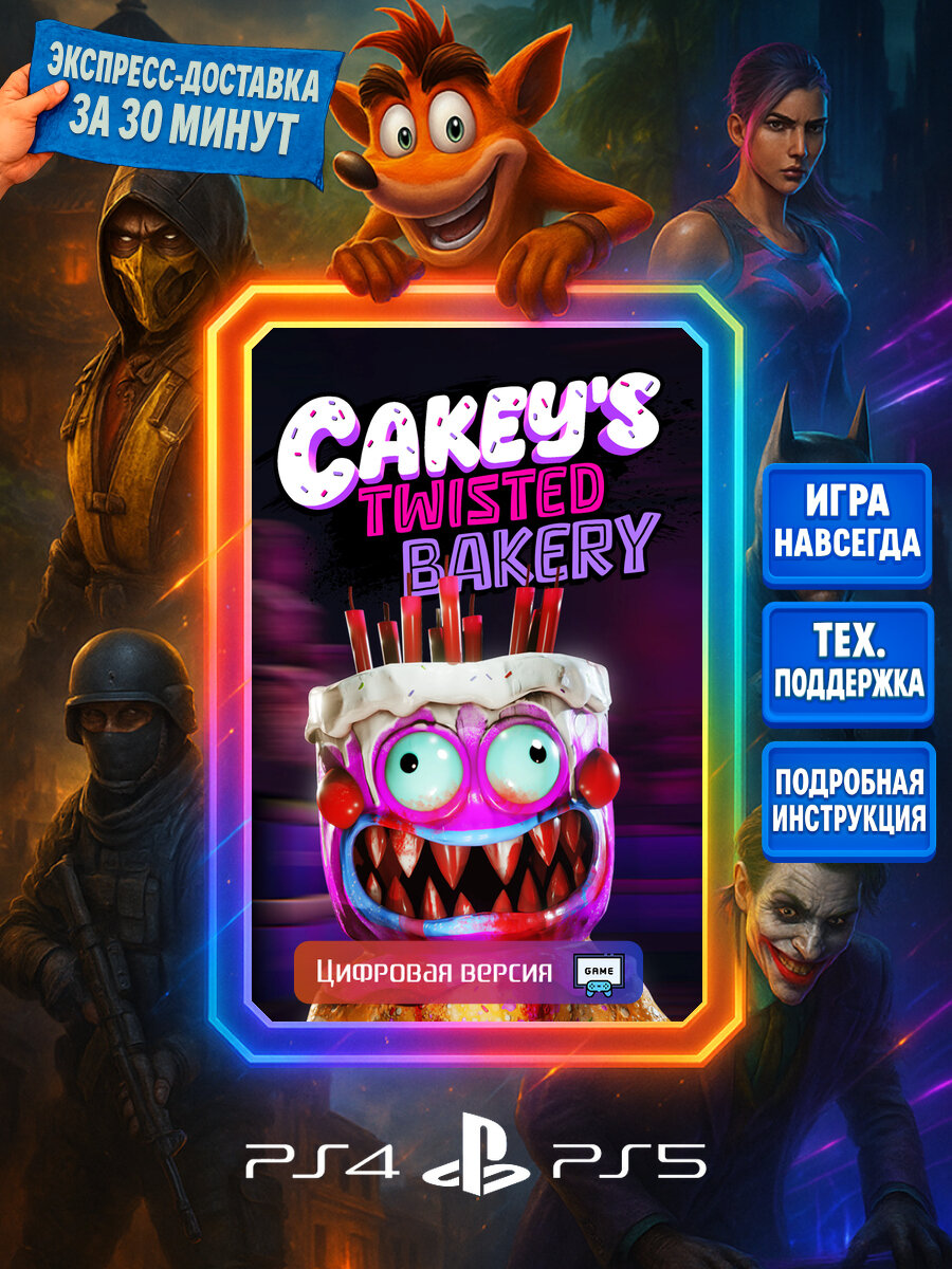Cakey's Twisted Bakery PS4/PS5 | Моментальная доставка | Английский язык | Приключения