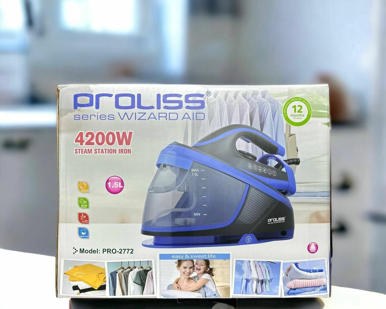 PROLISS Парогенератор 2772bt-opt, синий, черный