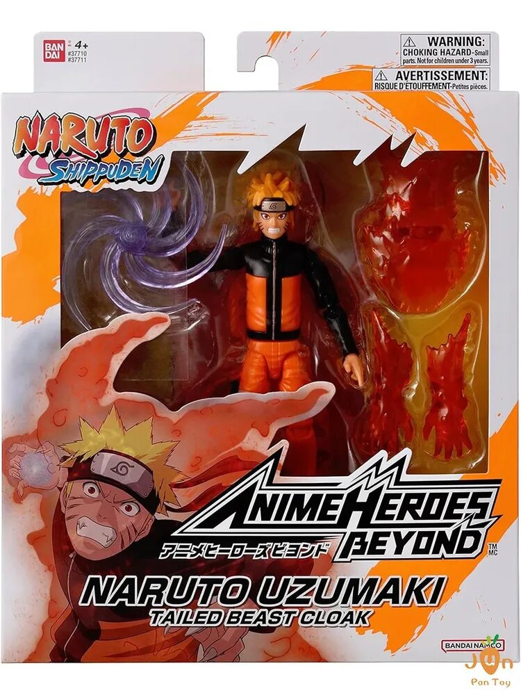 Naruto Shippuden Anime Heroes Beyond Naruto Uzumaki / Детский игровой набор Наруто с артикулированной куклой Наруто Узумаки и аксессуарами. Отличный подарок на день рождения.