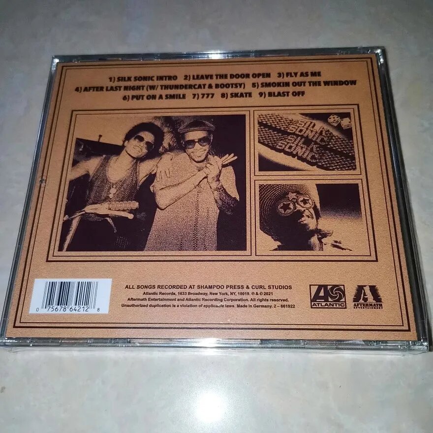 Классический музыкальный CD-диск Бруно Марса Андерсон Пак вечером с шелком звуковой альбом для косплея Walkman автомобиль компактный диск звуковые треки коробка подарок