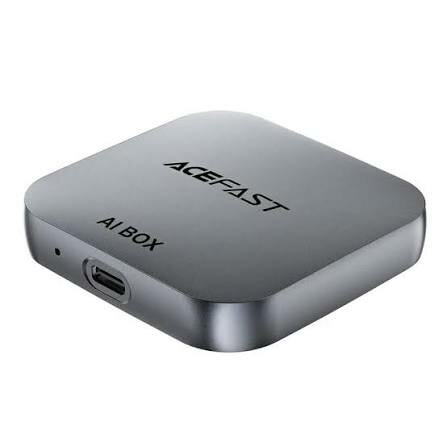 Беспроводной CarPlay адаптер Acefast QC2 Al Box, USB-A/Type-C, для iOS/Android, Wi-Fi 2.4G/5G, Metal Gray