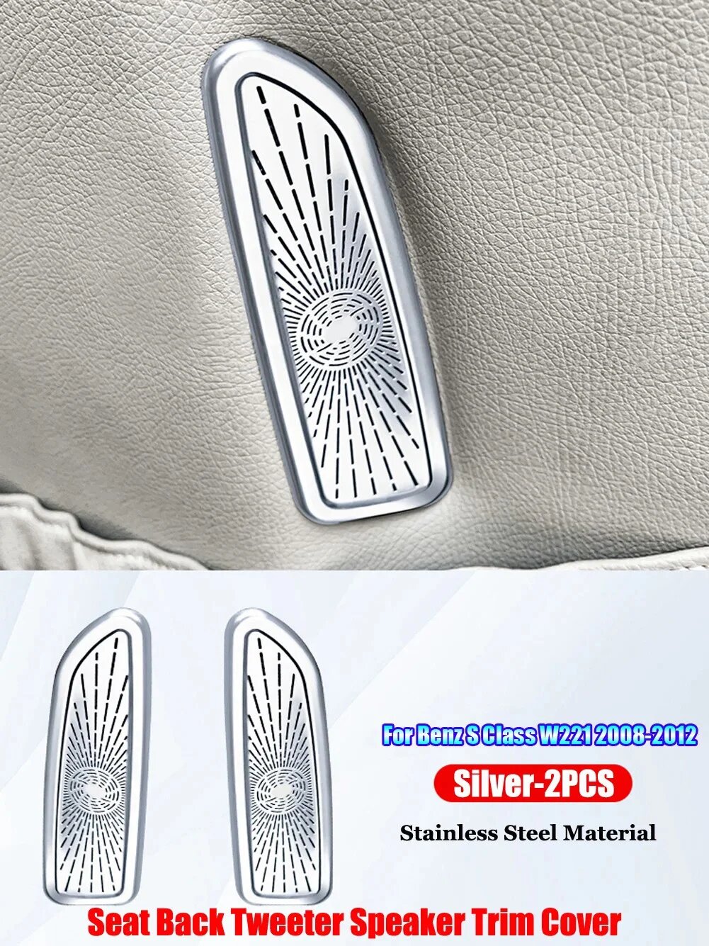 Для Mercedes Benz S Class W221 2008-2012 Автомобильная Передняя и задняя дверь A-pillar треугольный твитер аудио динамик под сиденье вентиляционная крышка отделка
